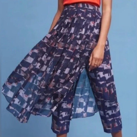 Anthropologie | Skirts | Anthropologie Hd In Paris Midi Skirtskort ...
